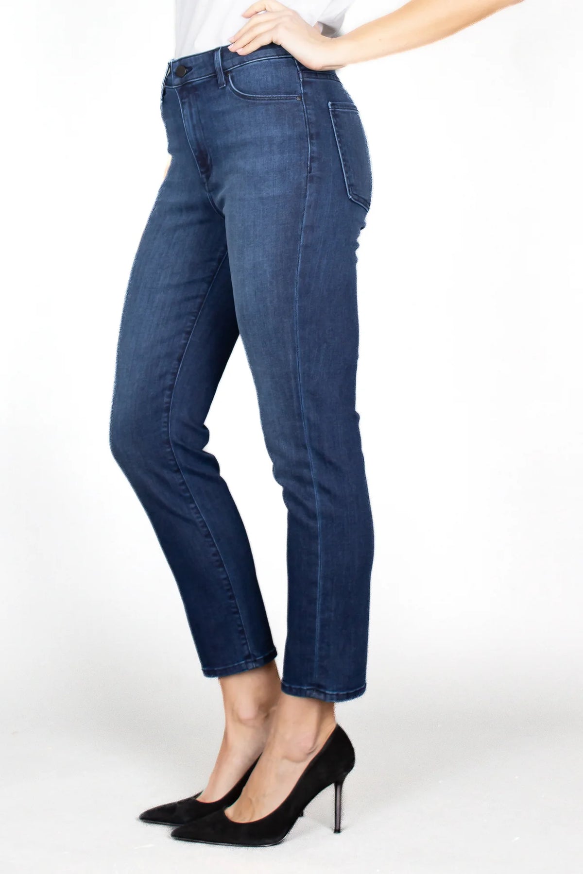 Cher High Rise Slim Straight- Piper Blue | Shine Boutique Newburyport